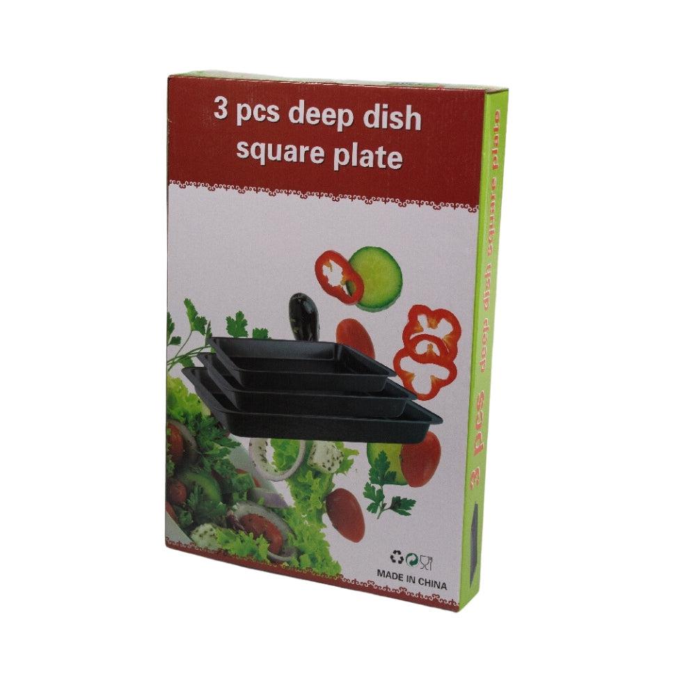 Deep Dish Square Plate 3 Pcs – My Store