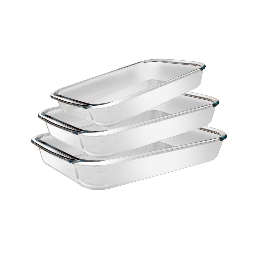 Pyrex Glass Baking Dishes 3 Pcs Set – My Store